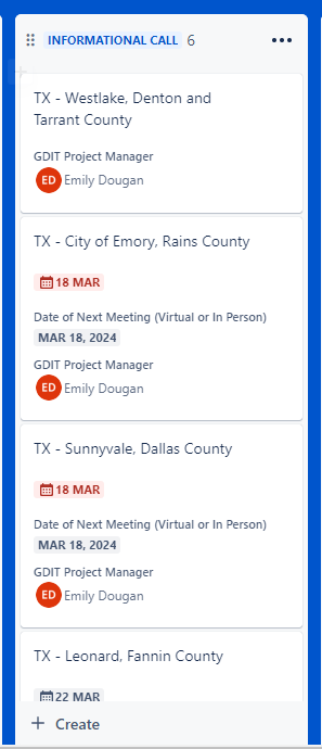 Card Layout on "Board" view.