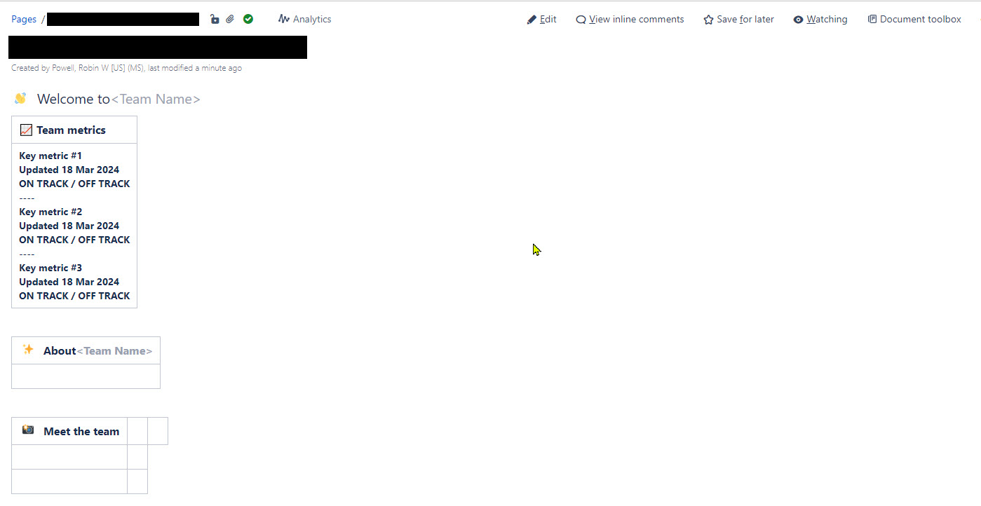 Confluence page Templates for Data Center?
