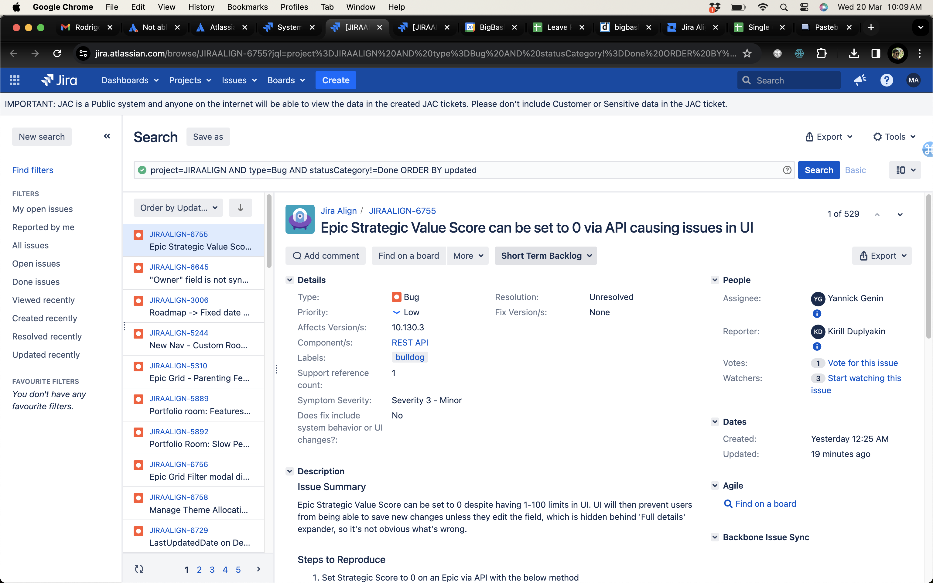 Not able to create product suggestion for jira ali...