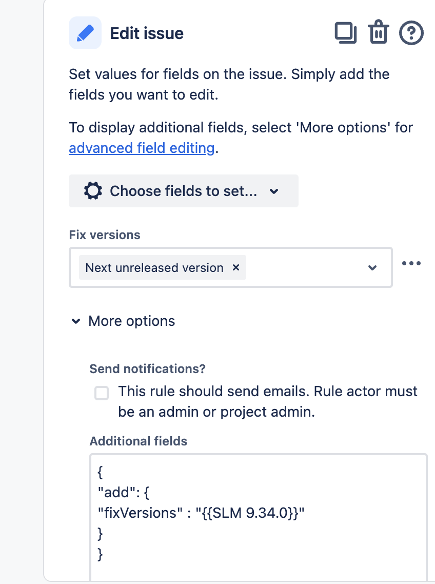 Solved: Automate fix version by name and update a field wi...