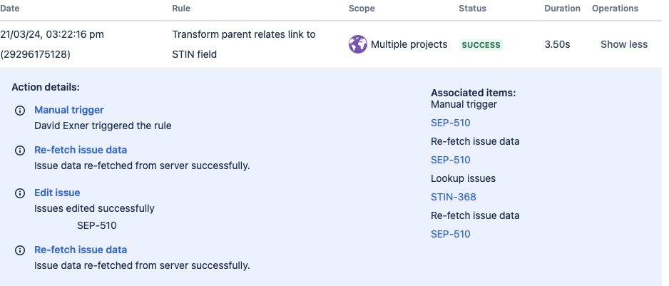 Solved: Automation for inheritance of issuelinks field wit...