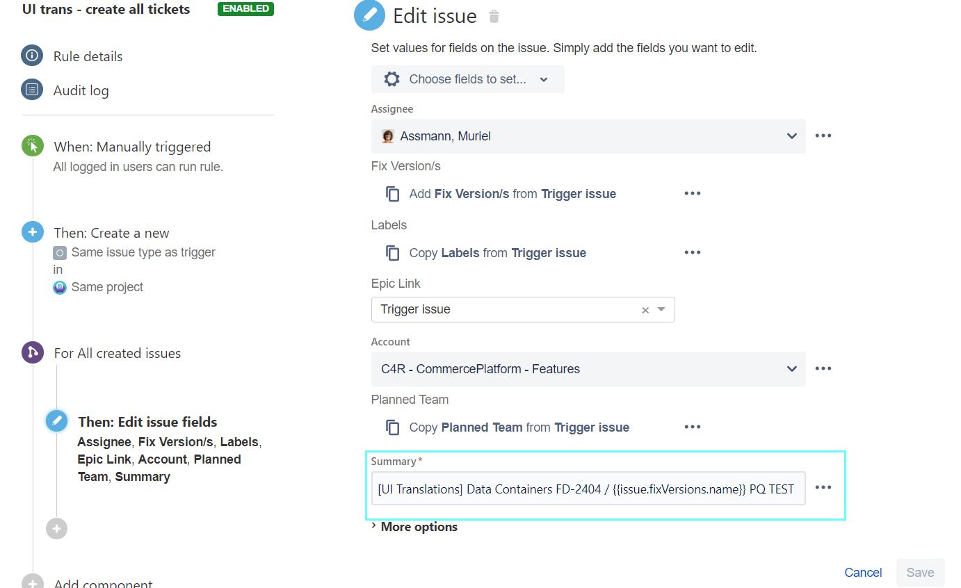 Solved Add Issue Fields Into Summary Using Jira Automatio 2303