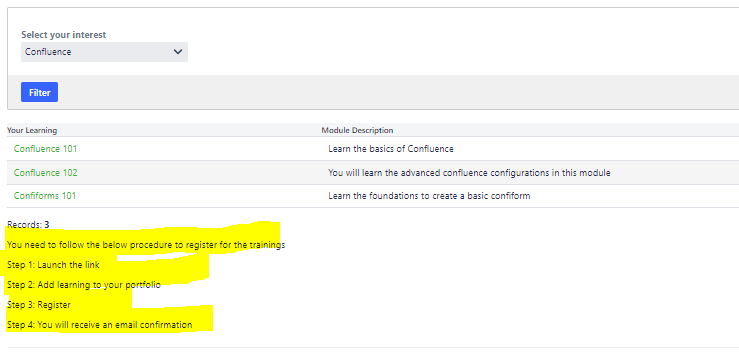 Confiforms Filter Control macro