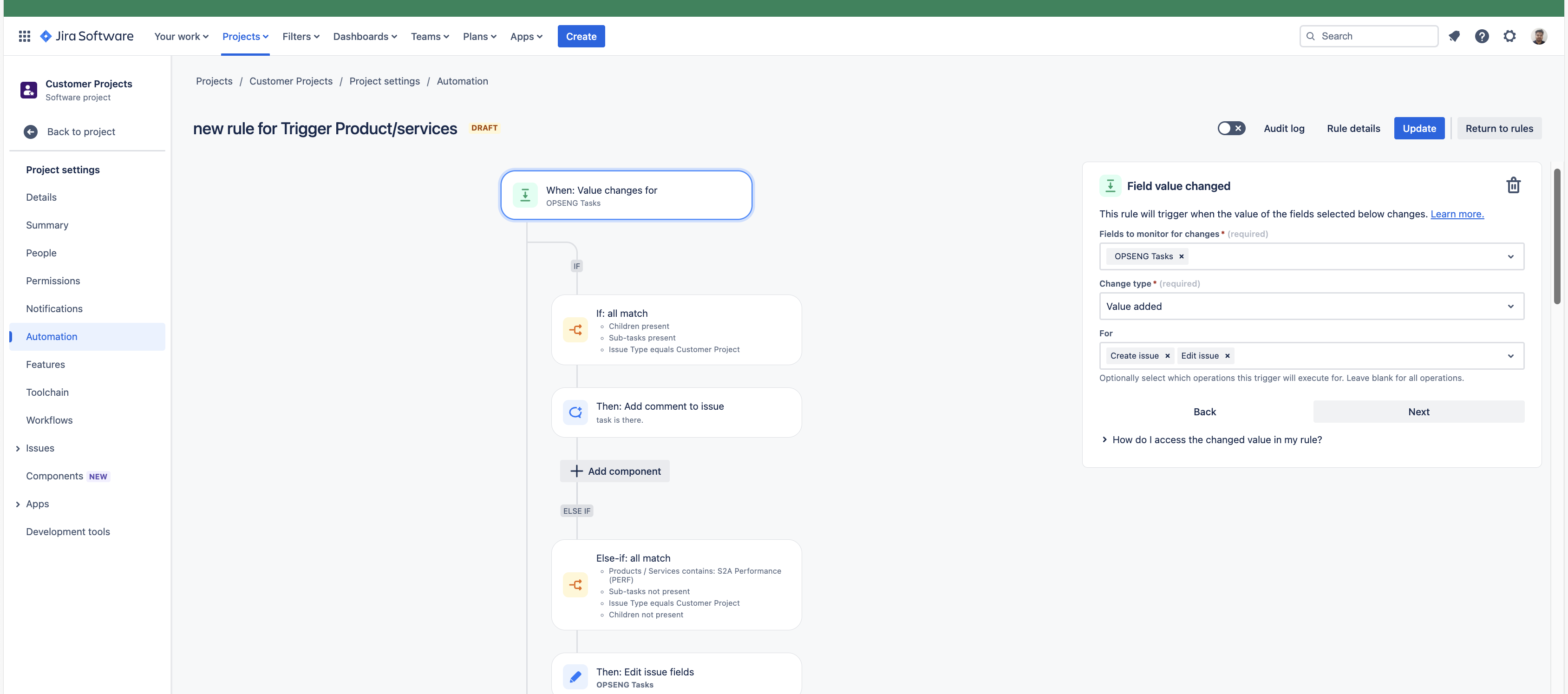 task and subtask creating again and again for opse...