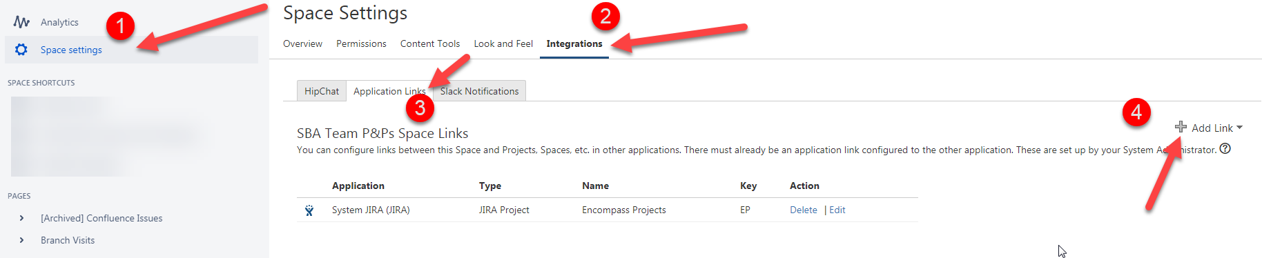 how do I link my knowledge base in confluence to t...