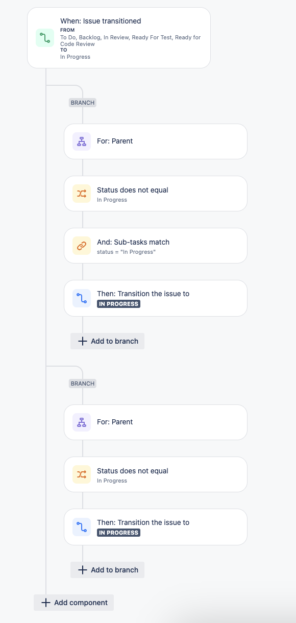 Solved: Move Epic to 'In Progress' when a Sub-task is move...