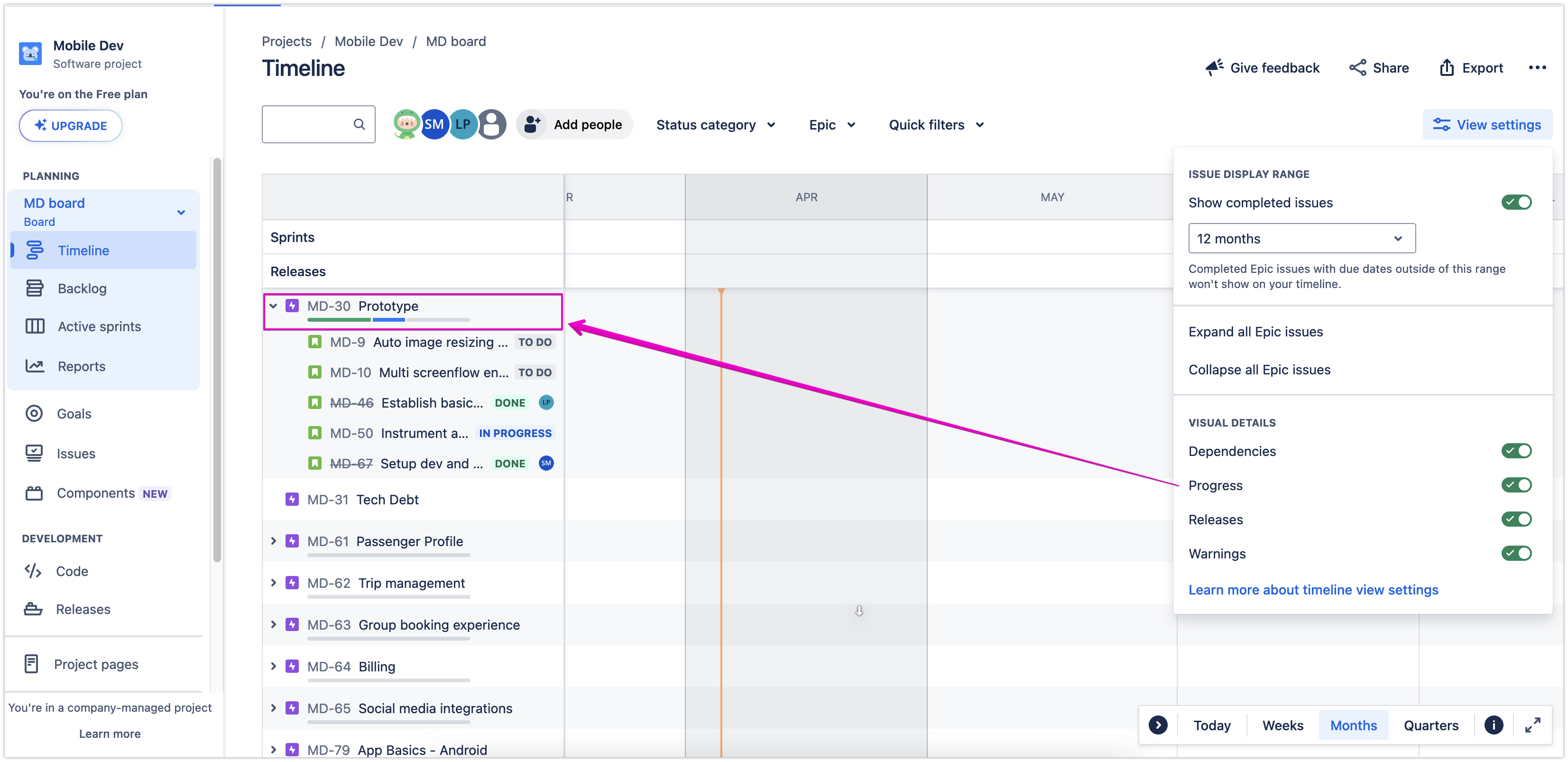 Please add screenshots of how to navigate in order...