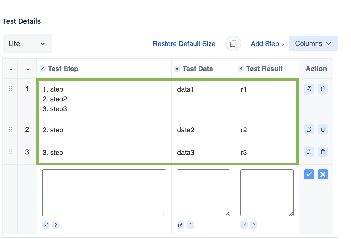How to add test steps to test more than 1 record v...