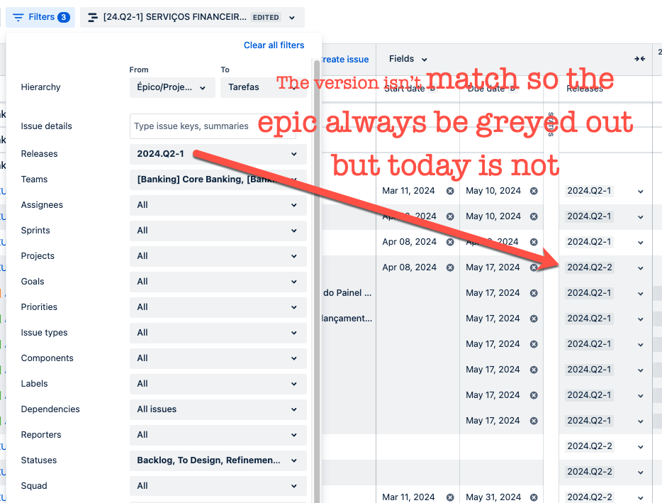Epic no more greyed out in Plans