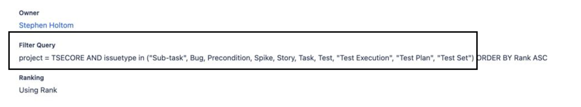 Backlog view for Epics on left end side pane
