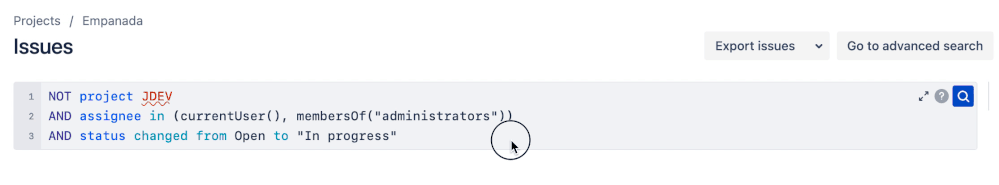 Solved: JQL code line by line instead of a string