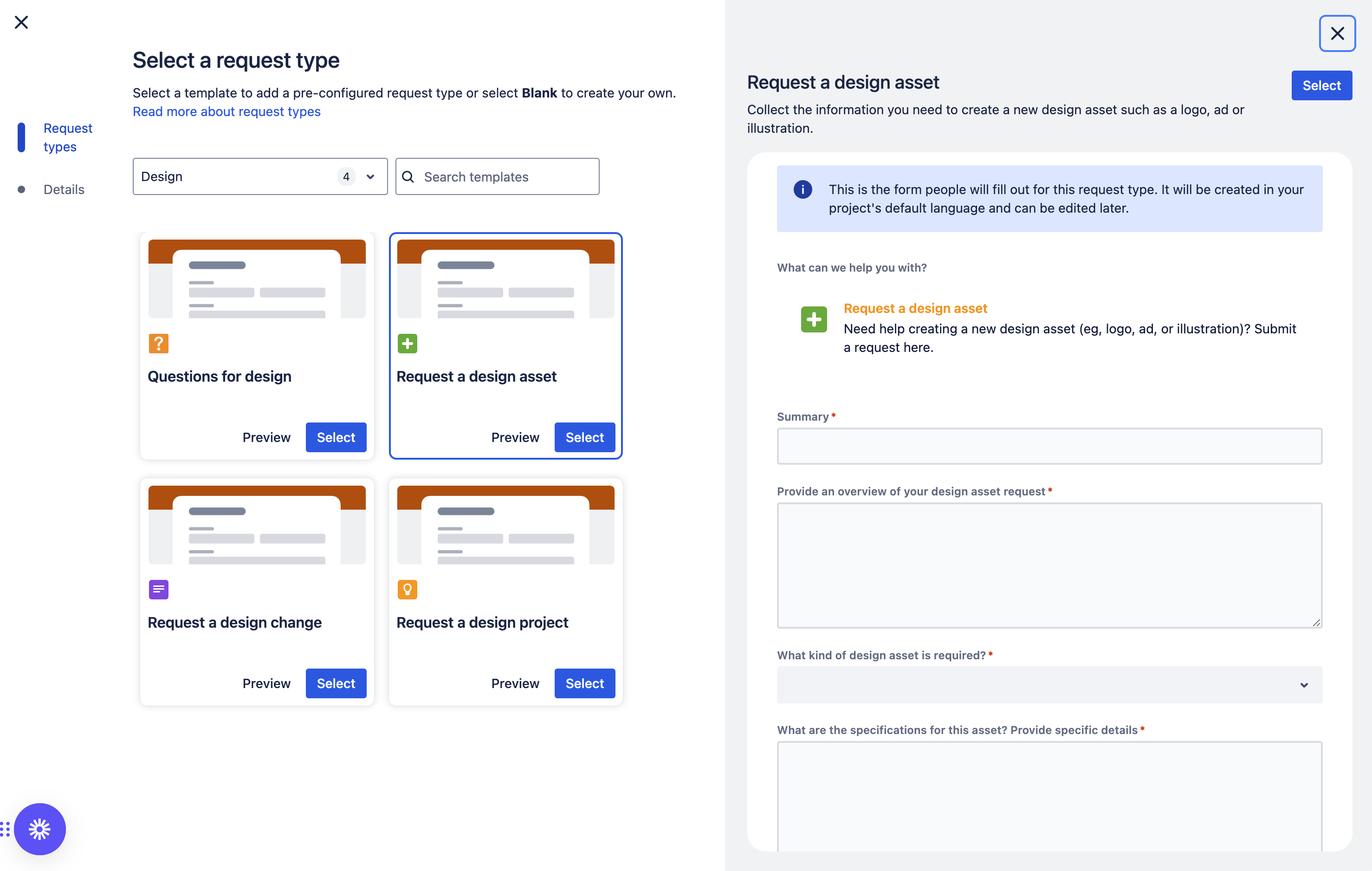 Request type templates are now available for team-managed projects in ...