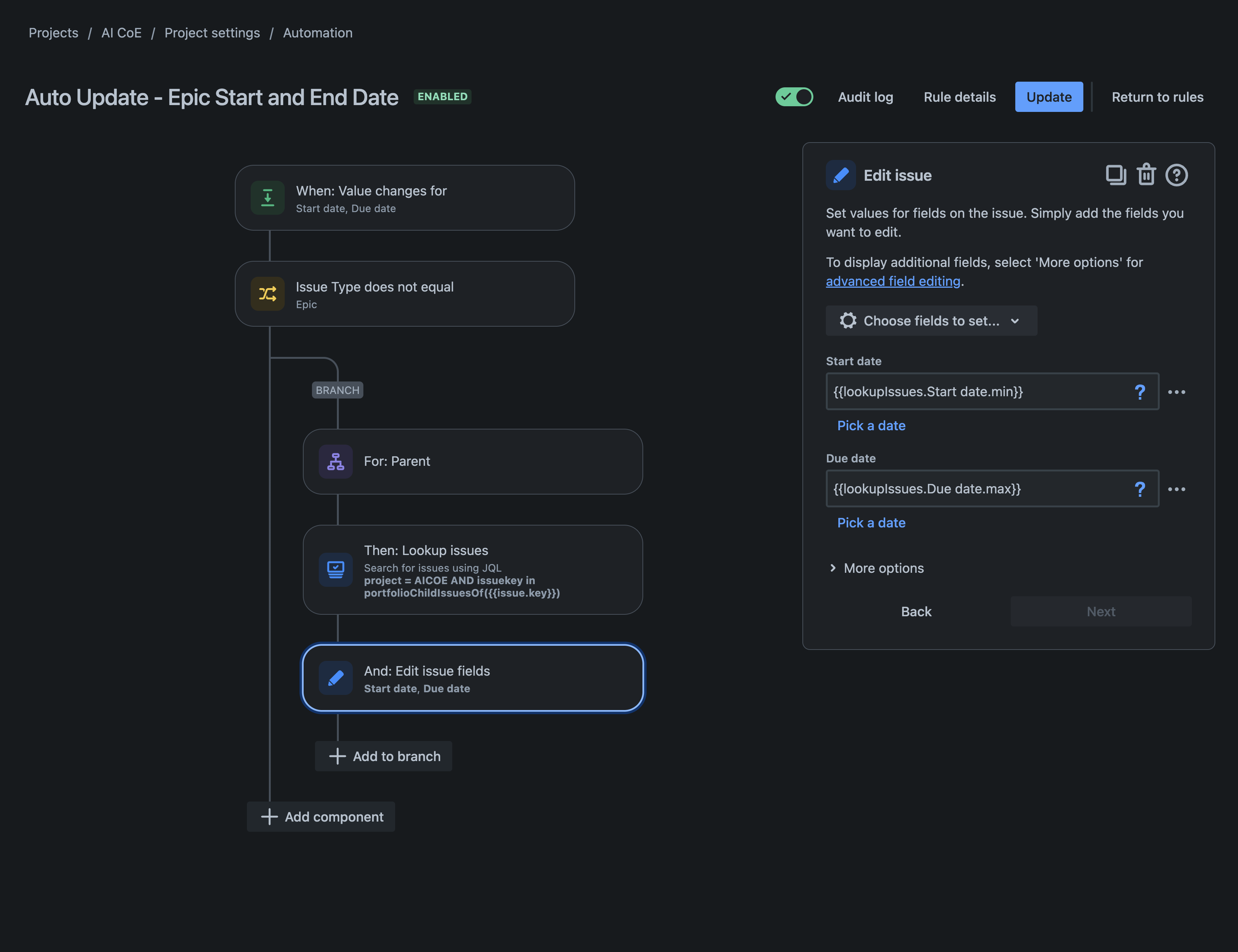 Solved - Automatically adjust Epic Start & End Dat...