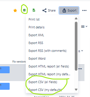 Solved: How do I export all issues to excel or CSV with Ji...