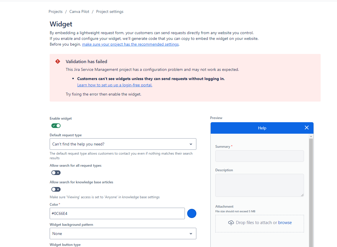 Can I embed a JSM form as an iframe on a website?