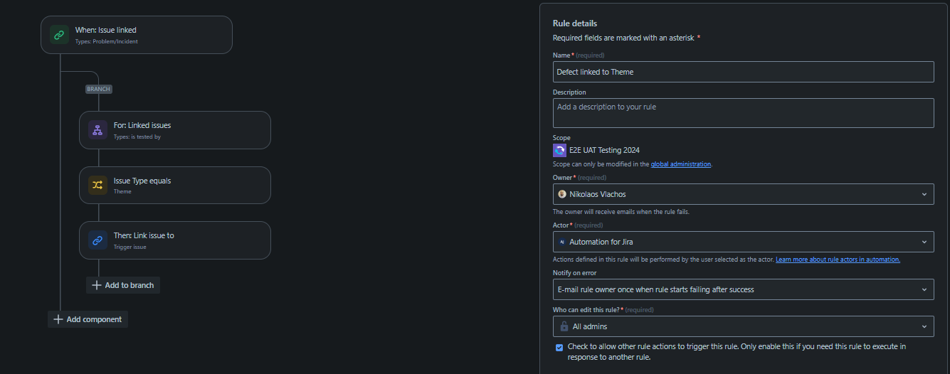 Solved: "When a defect is created on a Test-Step link this...