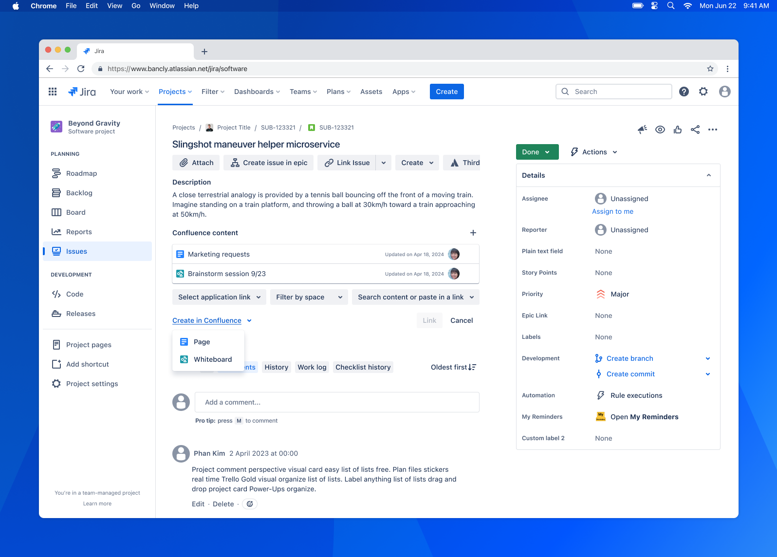 Create and edit whiteboards without leaving Jira