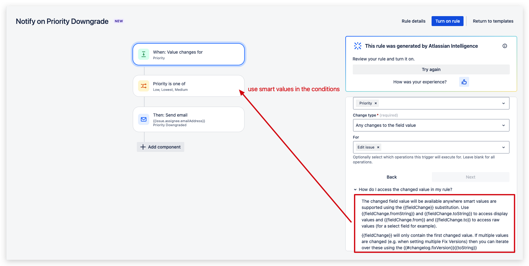 How to write an automation rule that notifies some...