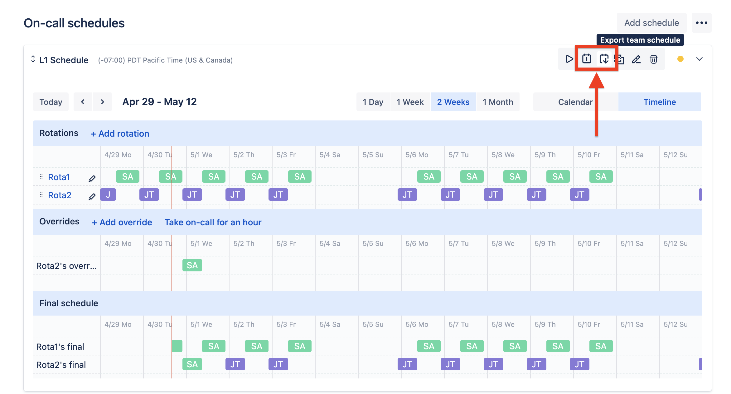 Instructions to Export Your On-Call Schedule to a Calendar