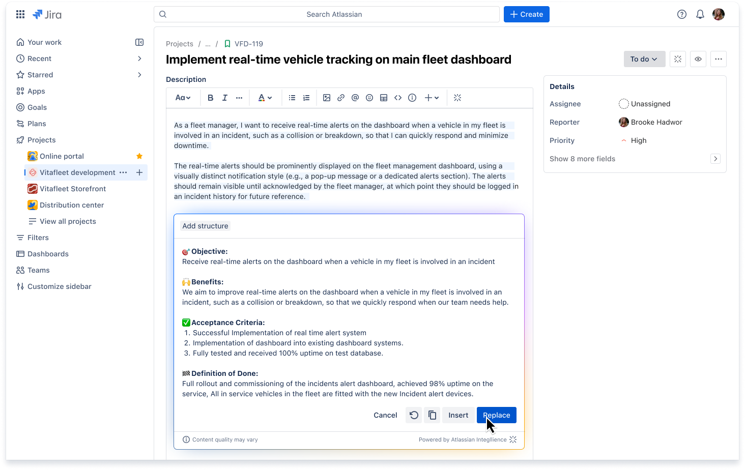 New Atlassian Intelligence features in Jira