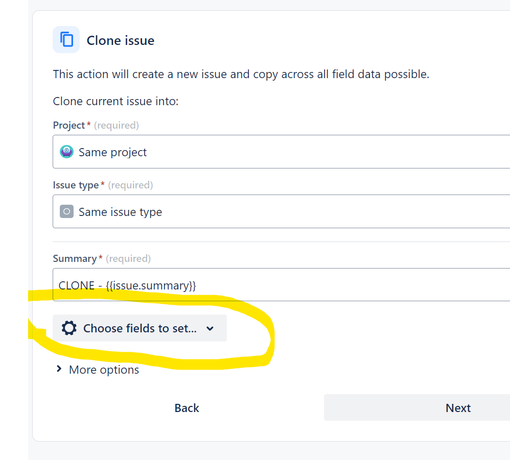 How to clear field values during clone using autom...