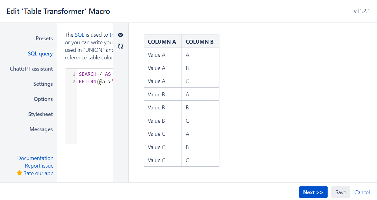 Table transformer - split values in different situ...