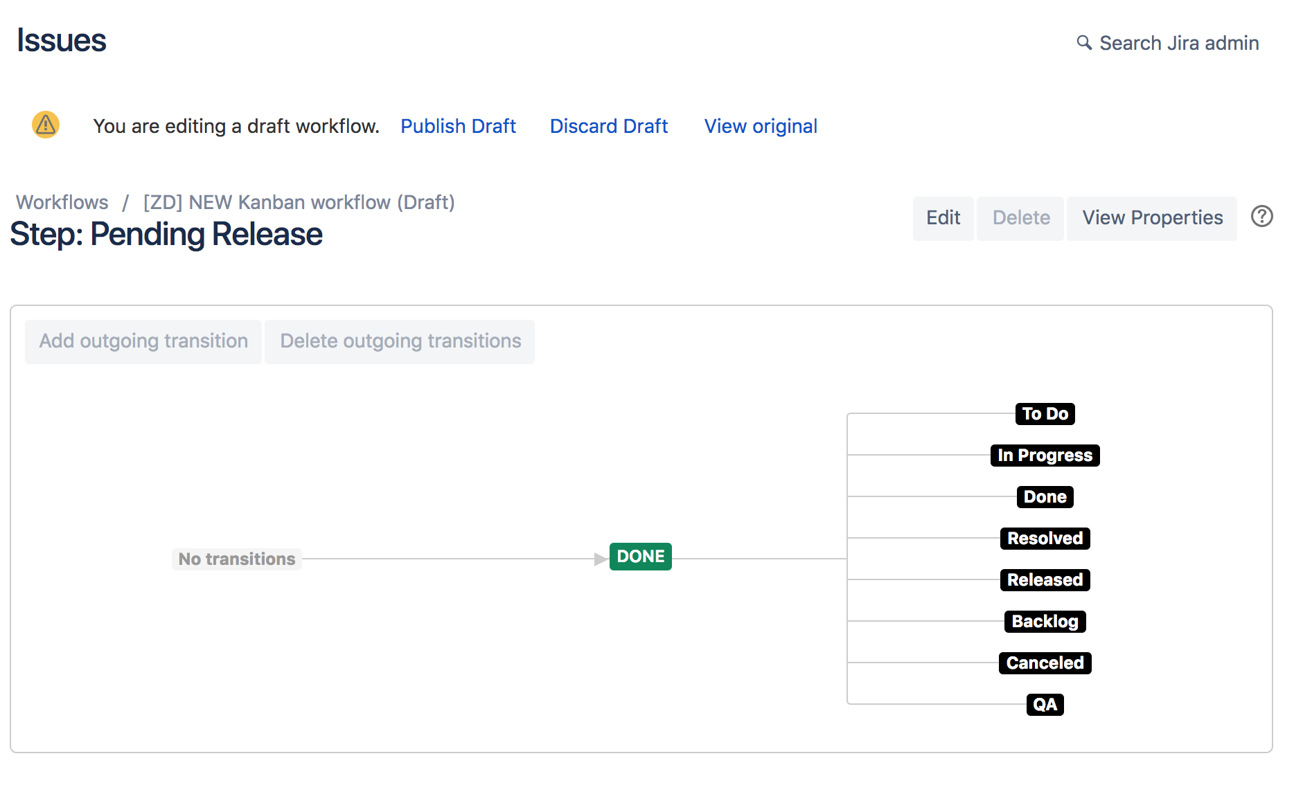 Status named Pending Release does not appear on Wo...