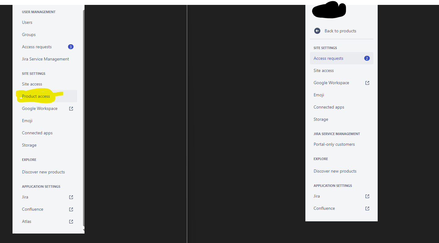 Product Access Cant Find It