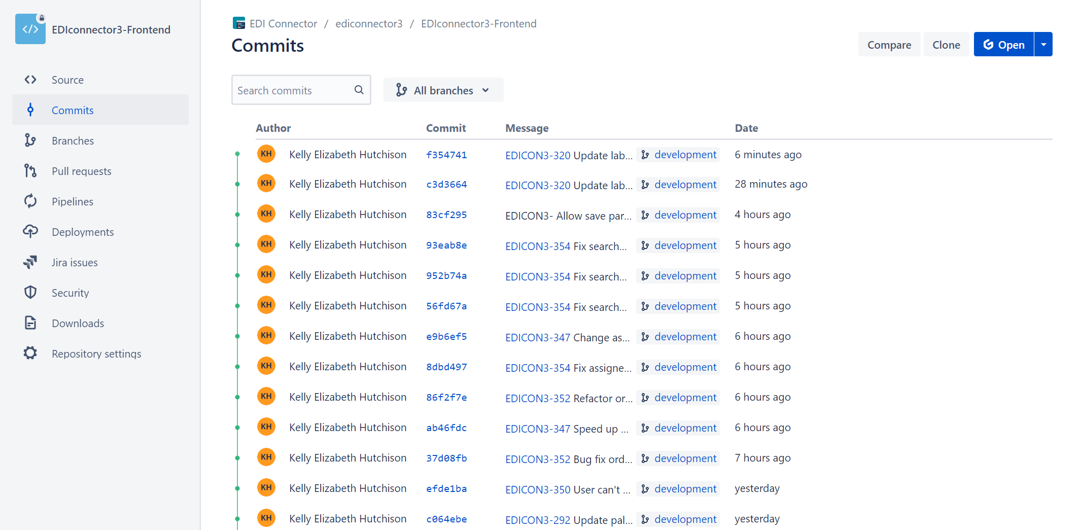 Commit Messages Unreadable In Commits Table