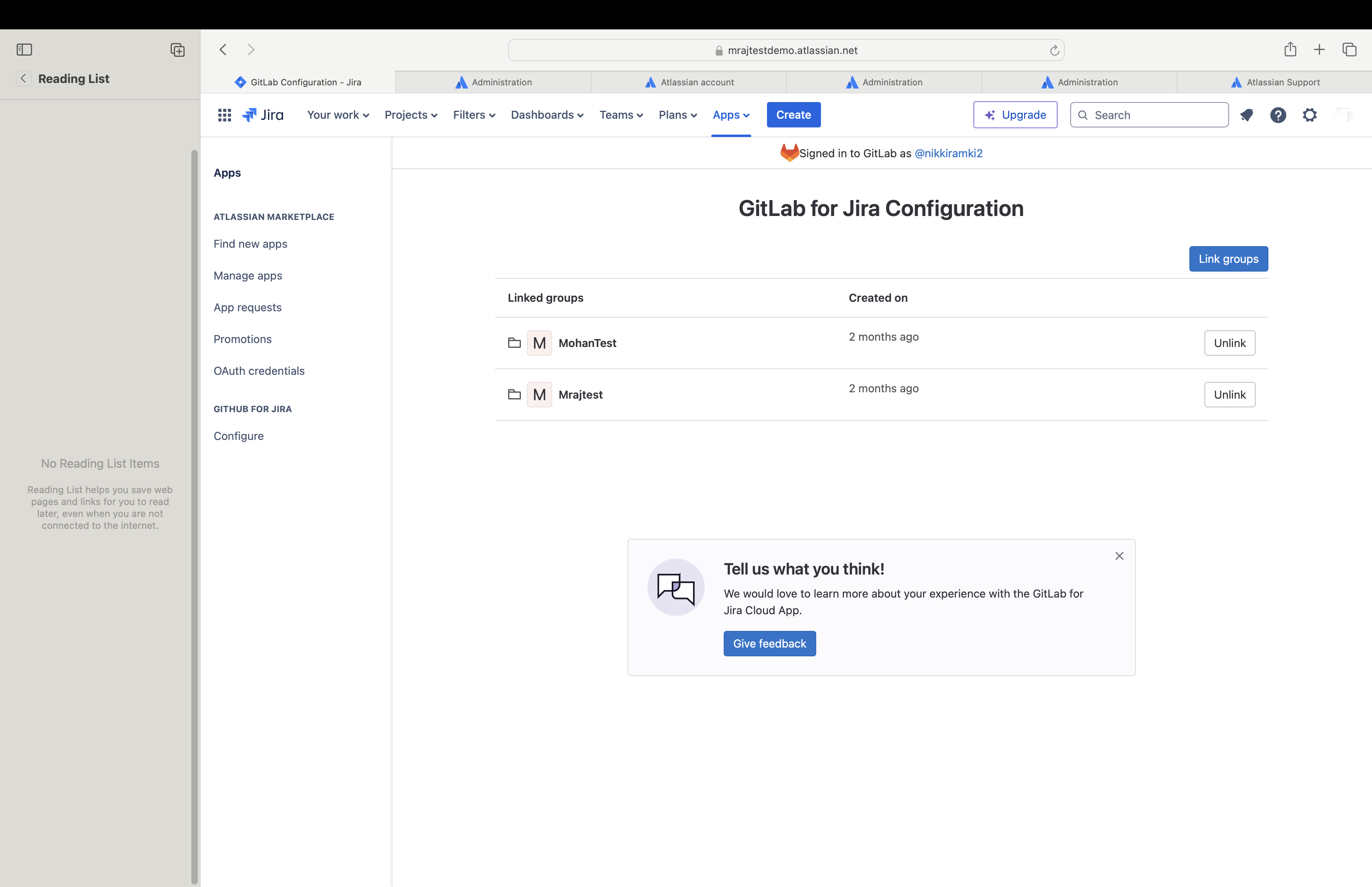 Problem adding repositories from Gitlab.com to my ...
