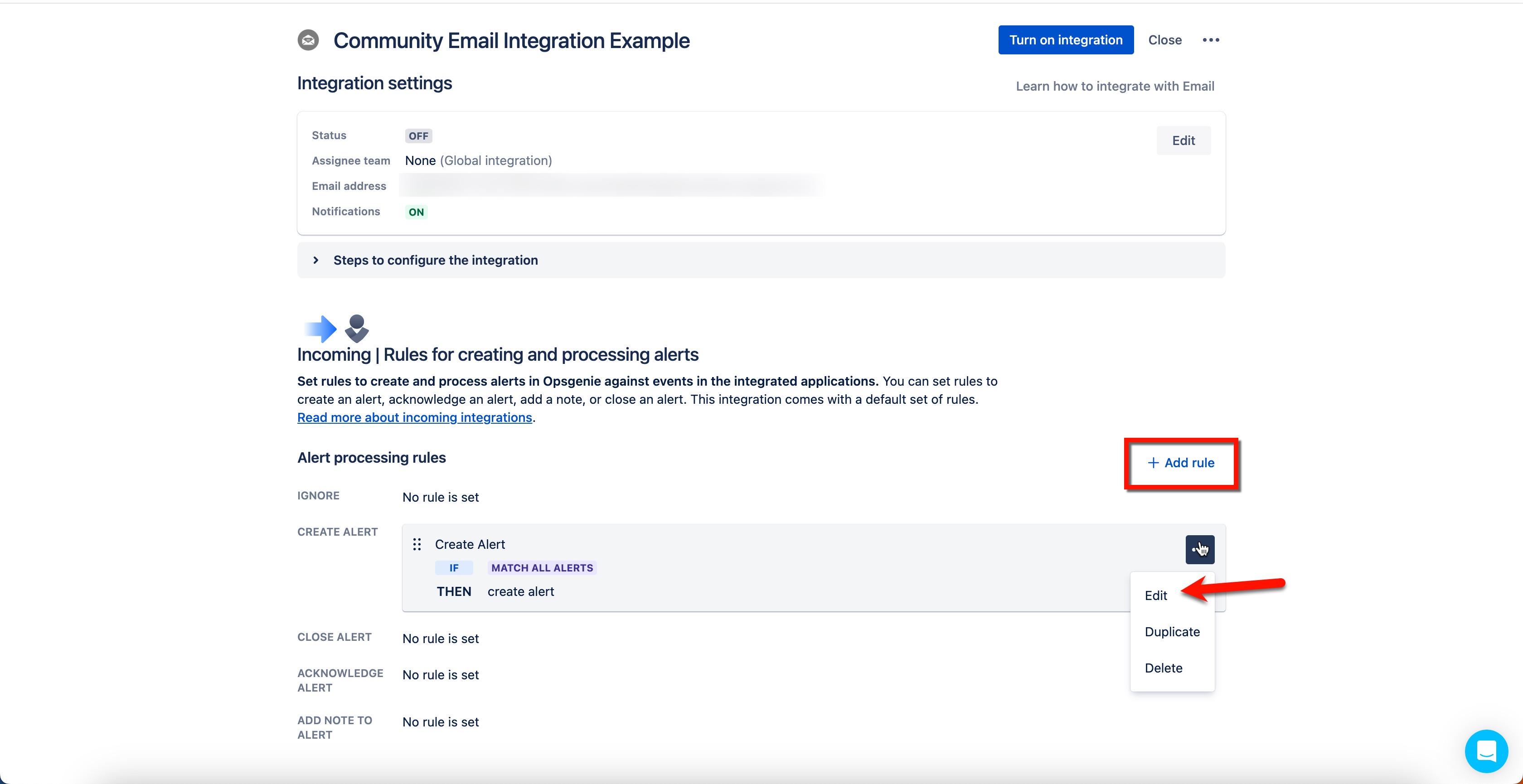 Define alerts priority when created via email inte...