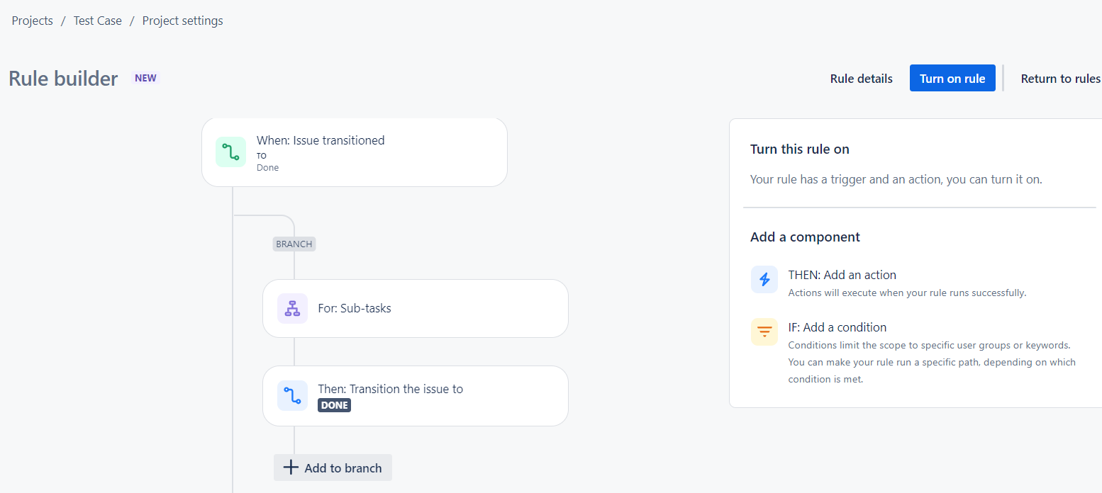 How to setup automation if main issue is resolved/...