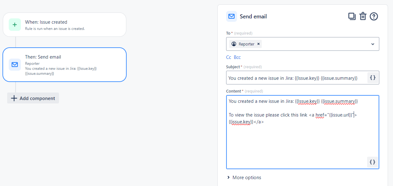 How to send email notification to Reporter when he...