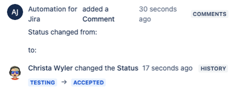 Solved: Automation: Changelog for Status Change