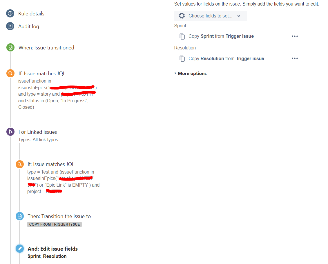 How to clear or empty the Resolution field using J...