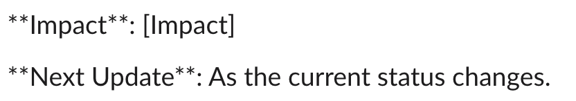 Slack notifications showing HTML tags from inciden...