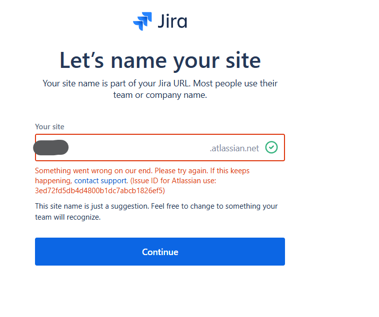 Cannot create my site