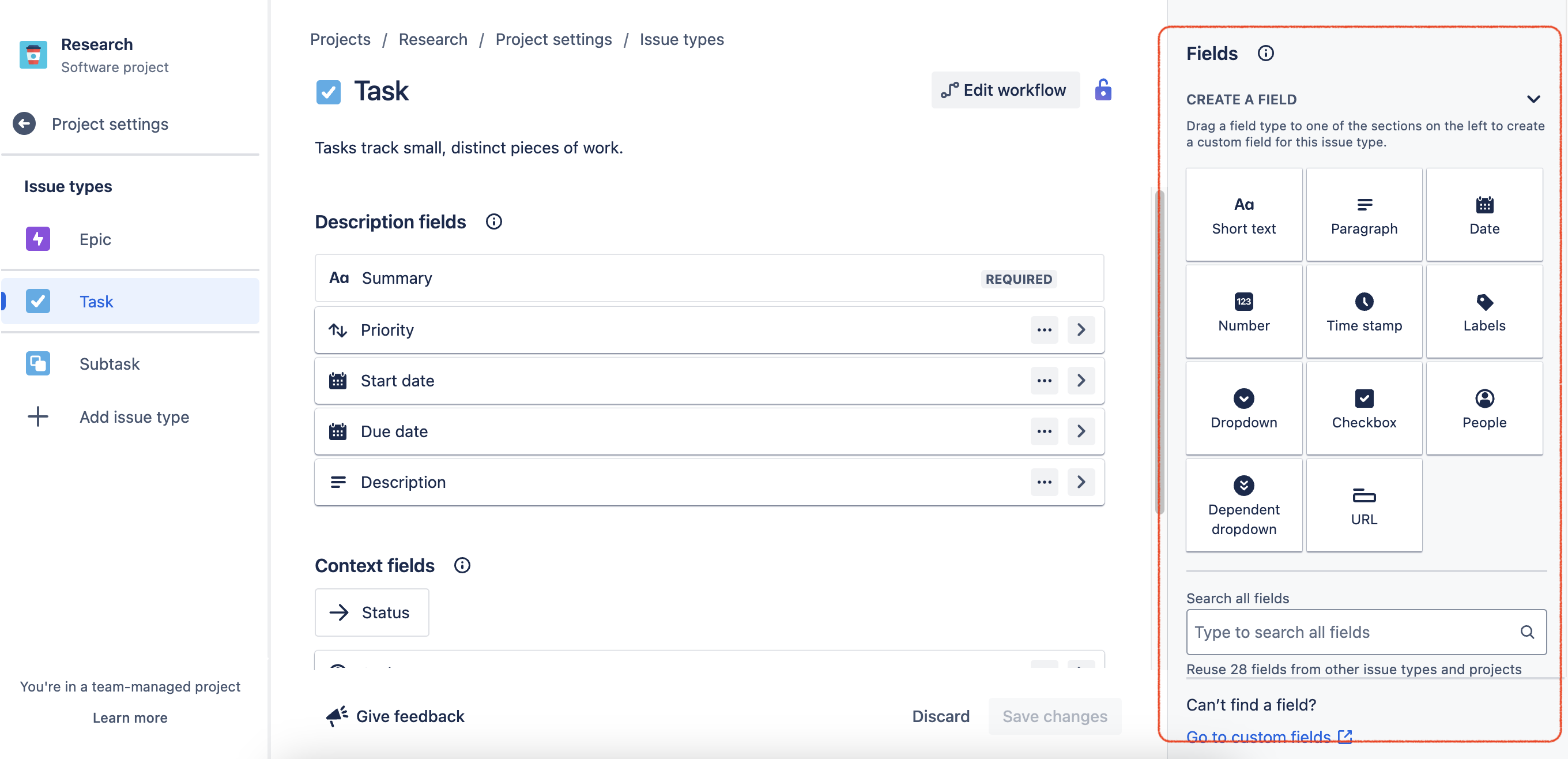 JIRA Timeline View Extra fields