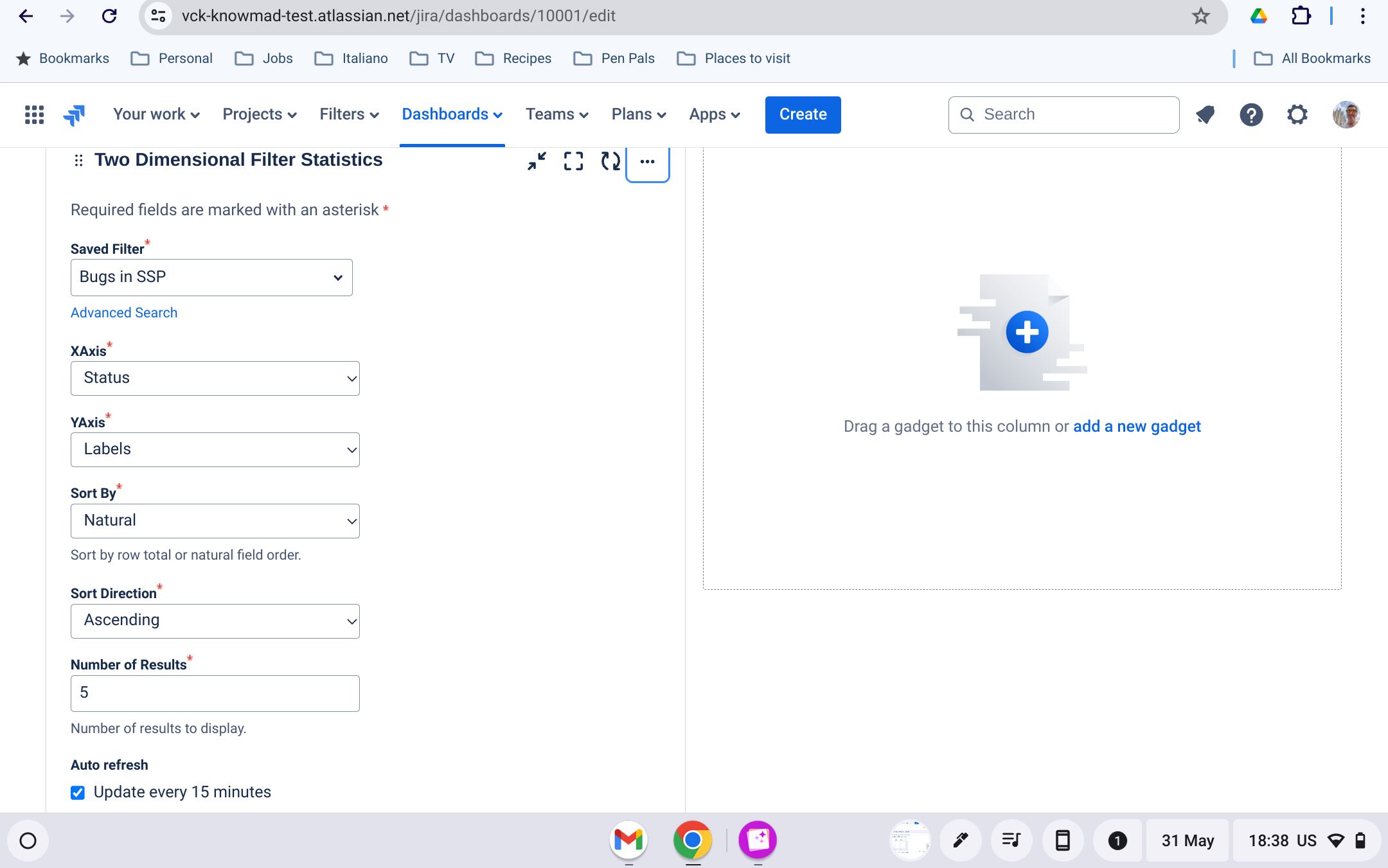 Solved: Create gadget based on Labels