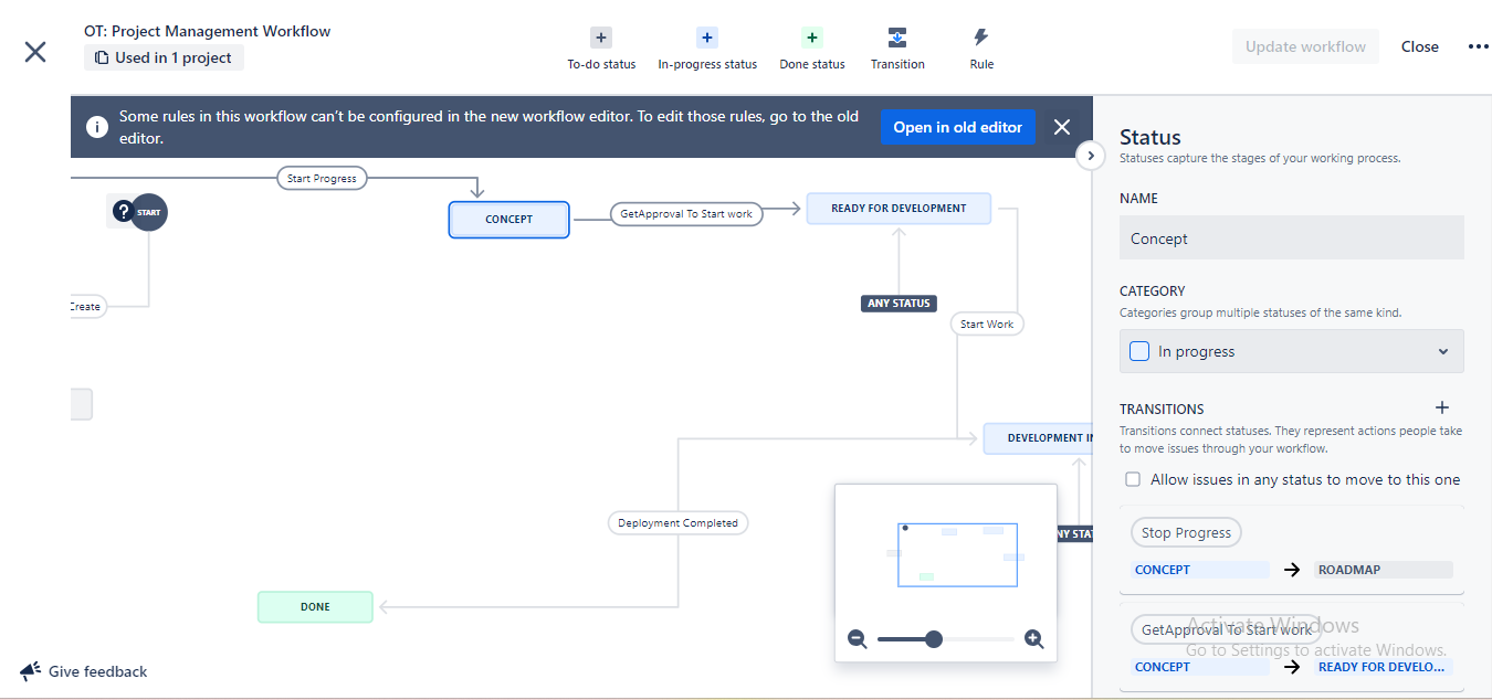 how to create card and status in project managemen...