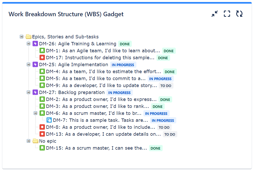Solved: How to display all child tasks in an epic using th...