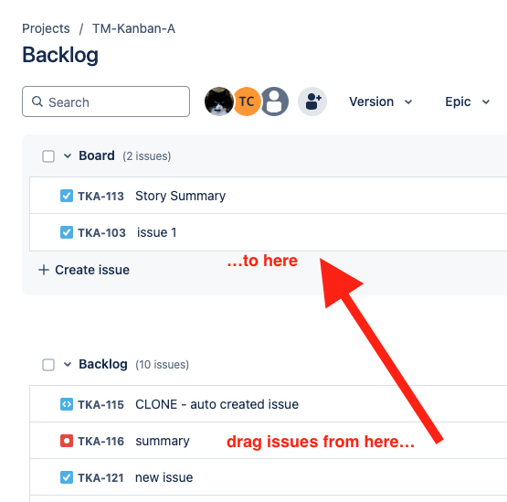 Move items from Lists and Issues to Board on JIRA ...