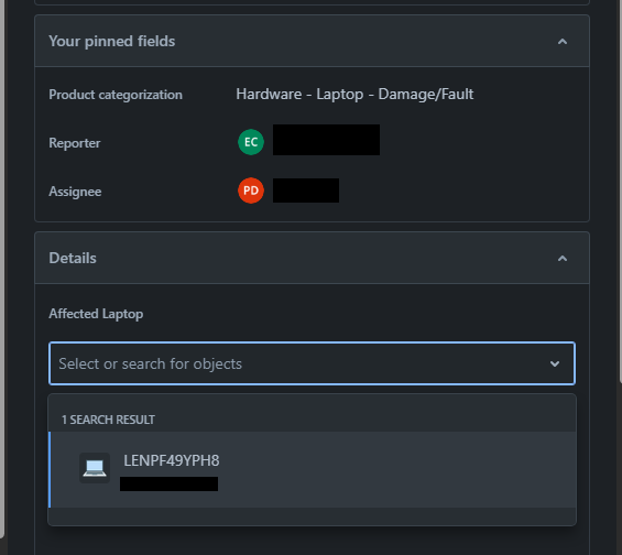 Solved: How to Automatically set Affected Laptop field acc...