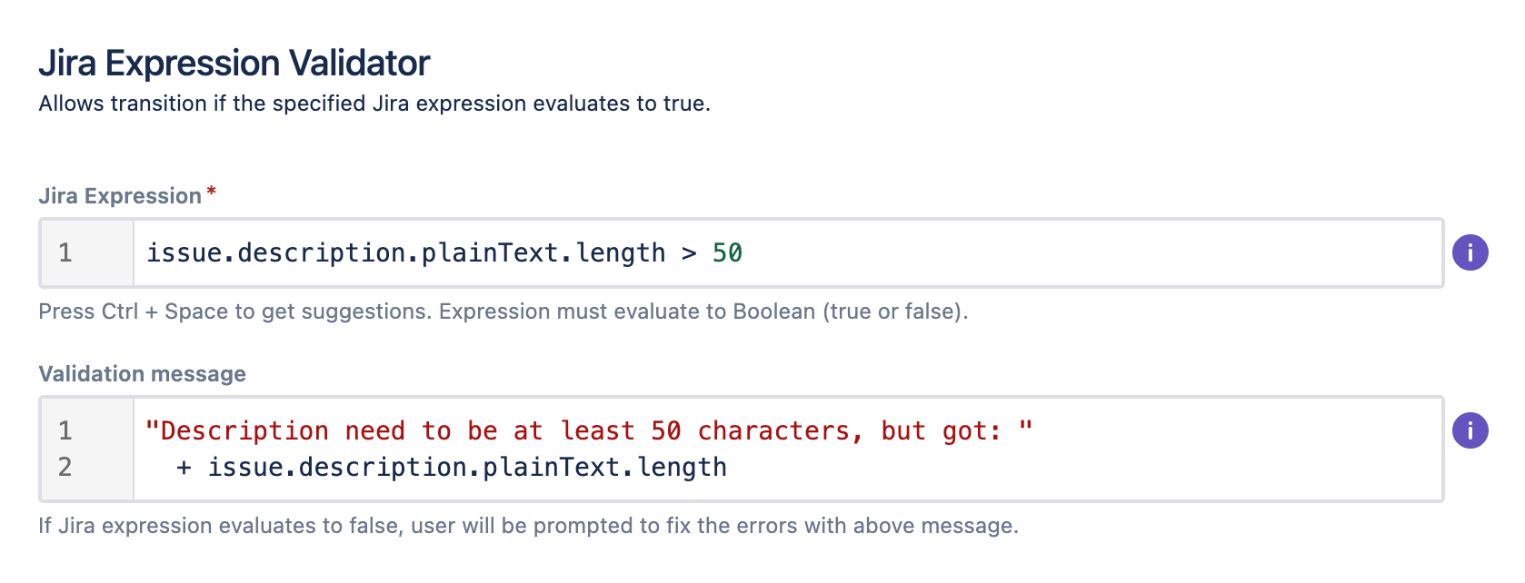 Set minimum length in description field using Powe...
