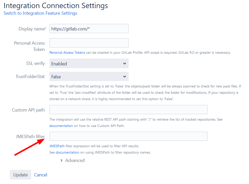 Can I exclude a sub-Repository using the Git Integ...