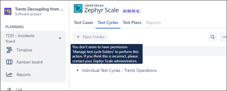 Solved: Cannot create test case, cycle, plan in Zephyr Sca...