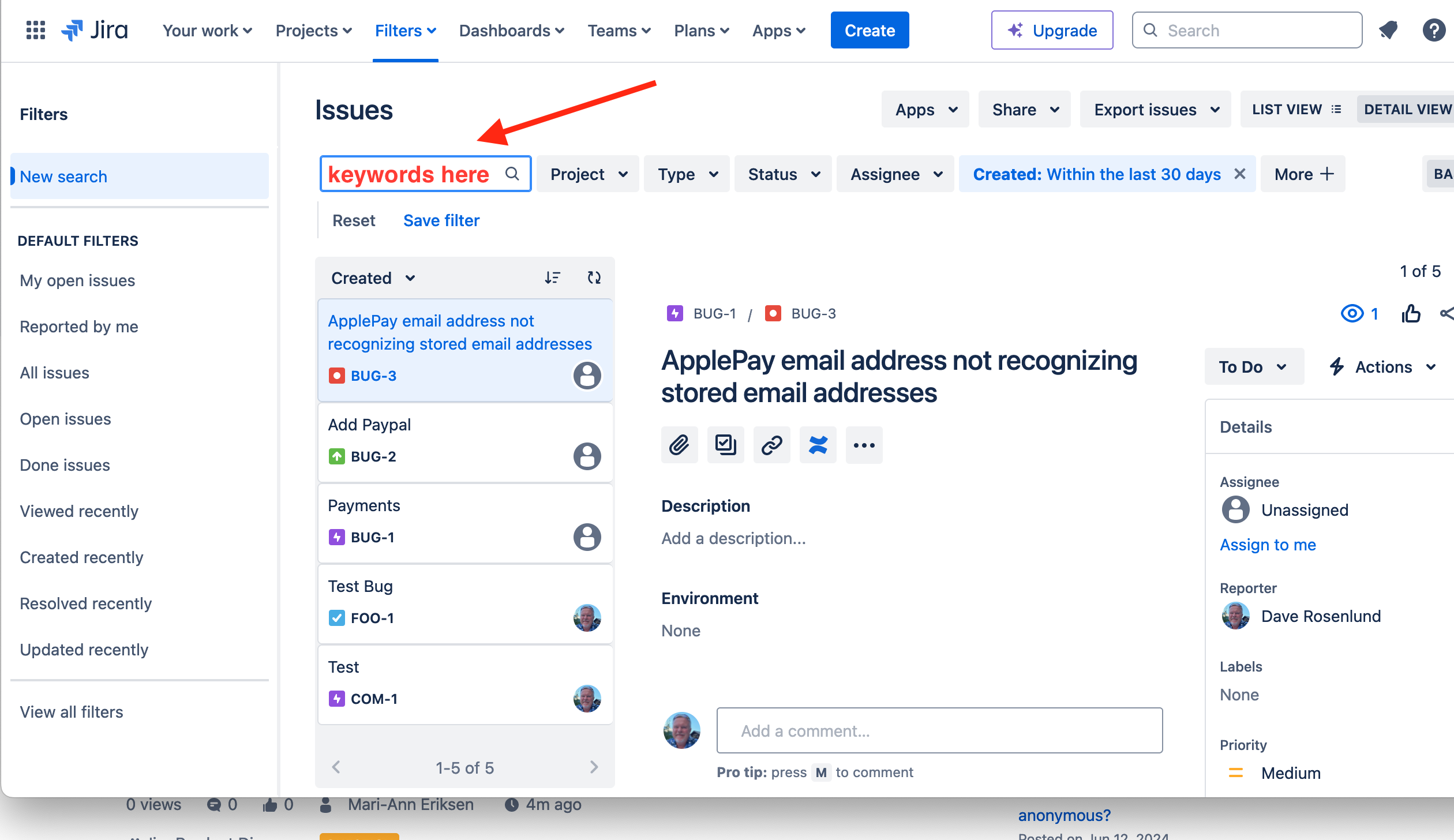 Missing Tickets from Jira project