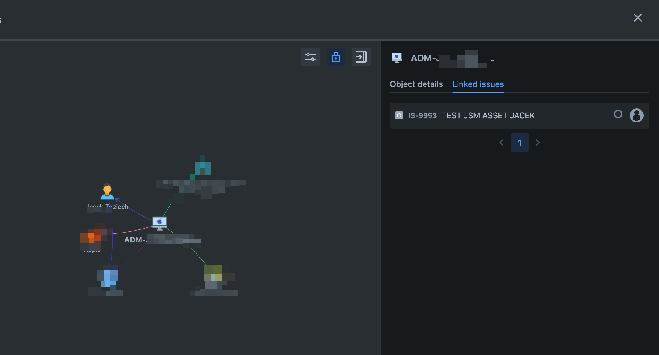 Link JSM Asset to user what opened issue