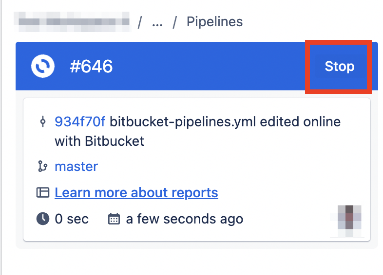 Bitbucket build stuck in progress