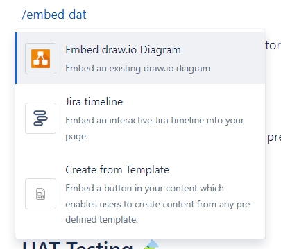 Is there a way to embed a Confluence database into...